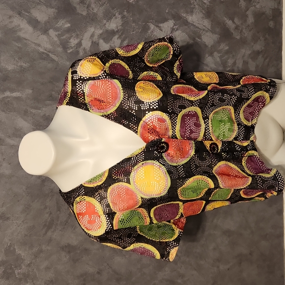 Kaktus | Tops | Kaktus Multicolored Circle Design Overshirt Sz Lg ...